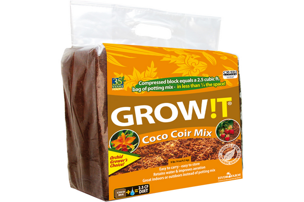 GROW!T - Organic Coco Coir Mix Bale - 4.5kg – Plantwell