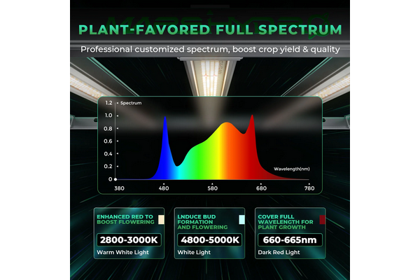 Mars Hydro FC-E1000W CO2 Plus 1000W LED Grow Light | High PPFD Coverage ...