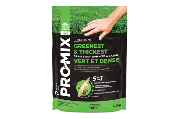 PRO-MIX Greenest & Thickest 5 in 1 Grass Seed - 1.3kg – Plantwell
